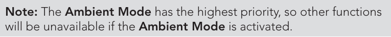 Ambient Mode (Default: Disabled) – Sena Technologies Help Desk